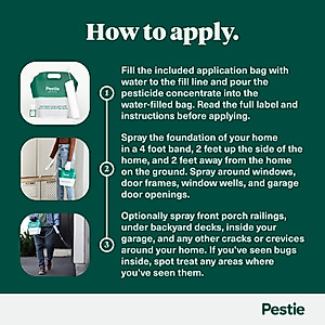 Pestie Home Barrier Pest Control Kit, Expert Pest Control for Your Home, Fast-Acting, Long-Lasting Insect Killer, Professional Spray Protects Against Common Pests