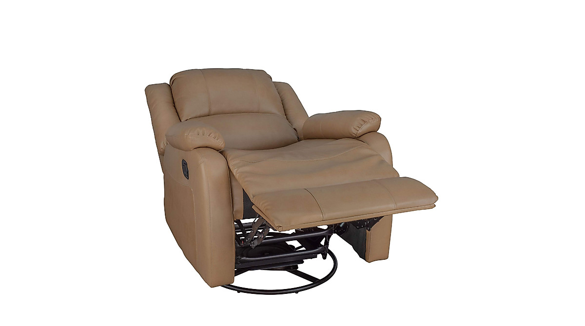 RecPro 2-Pc Toffee Swivel Glider RV Recliner Set | Easy RV Fit