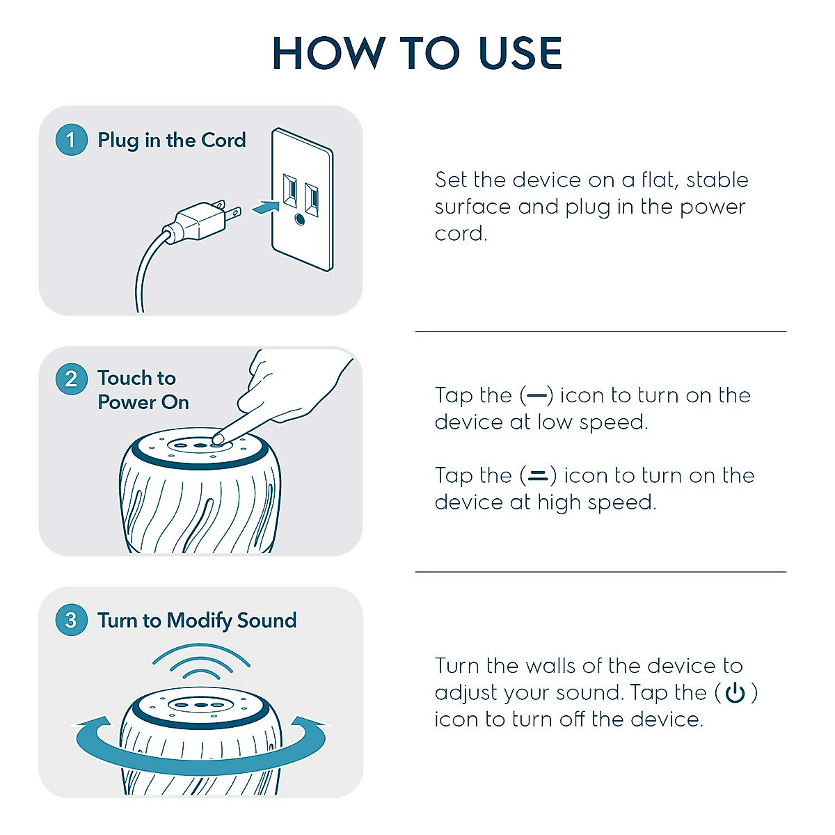 AccuMed White Noise Machine with Real Fan, Adjustable Volume, Non-Looping Sound Machine for Sleeping, Adults and Baby, Night Light, Privacy for Office, Sleep, Relaxation, Travel Portable (AC-WN106)