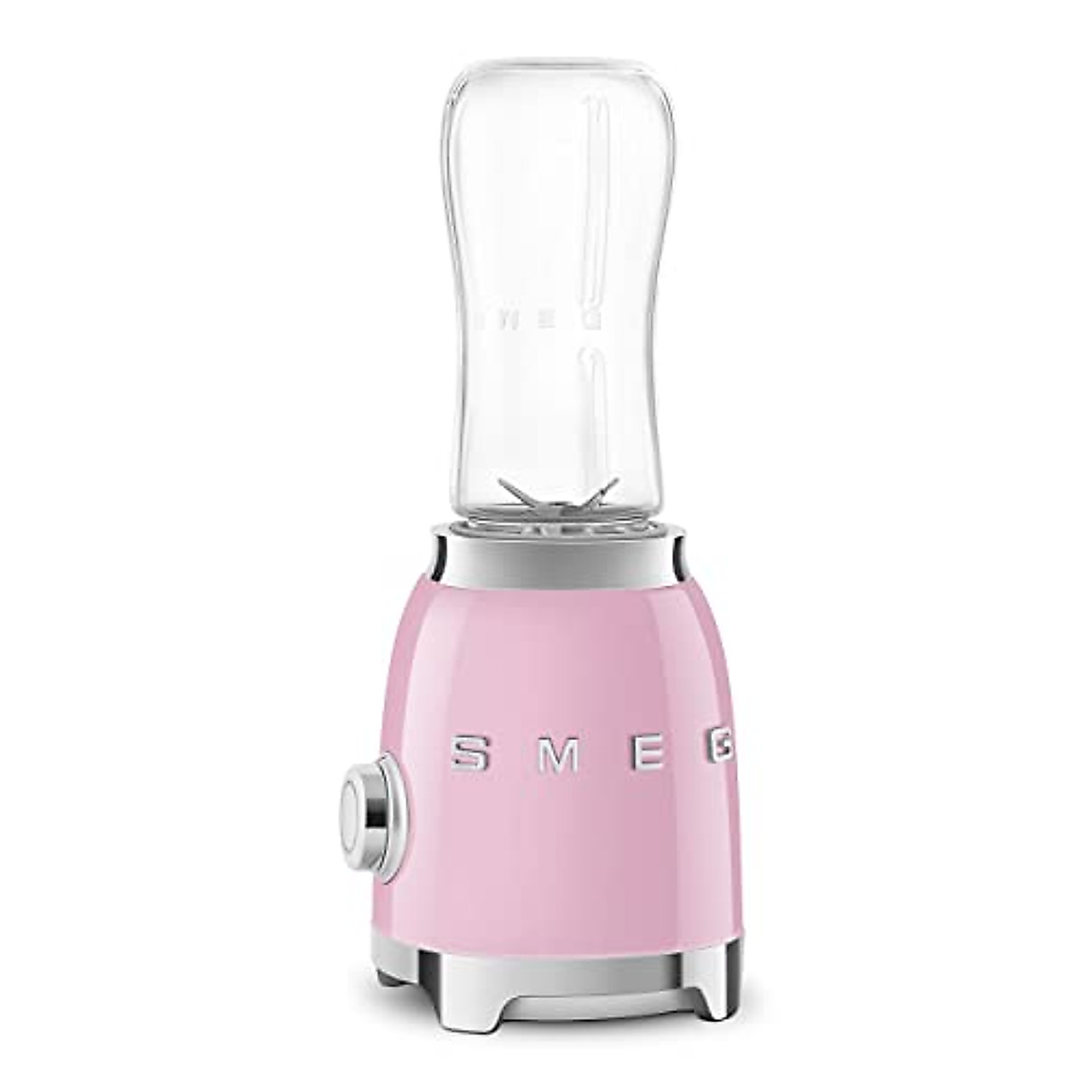 SMEG 50's Retro Style Personal Blender with Backlit Knob and Two 600 ML BPA Free bottles PBF01PKUS Pink