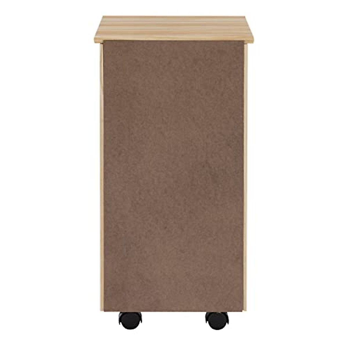 Linon Home Decor Products Corinne Six Drawer Storage, Natural Rolling Cart