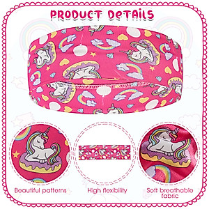 Juexica 12 Pieces Wide Headbands for Girls Cute Elastic Butterfly Unicorn Tie Dye Floral Hair Bands No Slip Soft Heart Stretch Headbands Princess Hair Accessories for Children Kids Sports Yoga