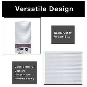 Smart Design Wire Rack Shelf Liner - Ribbed Grip - 12 Inch x 6 Feet - NSF Certified - for Steel Metal Shelves - Home Garage and Kitchen - White