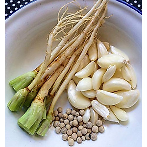 PunPund Wooden Mortar 9 Inches from Thailand Pestle Grinding Herb Garlic Papaya Salad Som Tum Thai Food Kitchen Tool 1 Set