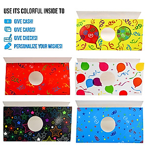 Iconikal Gift Card/Money Holders with Envelopes, Happy Birthday, 24-Pack