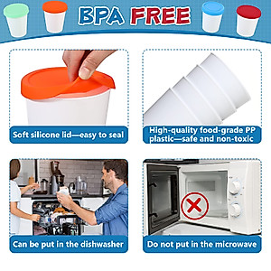 12 Pieces Ice Cream Containers Reusable Homemade Ice Cream Storage Containers with Silicone Lids 1 Quart 8.5 oz 6 oz Plastic Ice Cream Tub Assorted Freezer Storage Tubs for Yogurt Sorbet Gelato