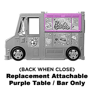 Barbie Replacement Parts Doll Fresh 'n Fun Foodtruck Playset - GMW07 ~ Replacement Attachable Purple Table / Bar