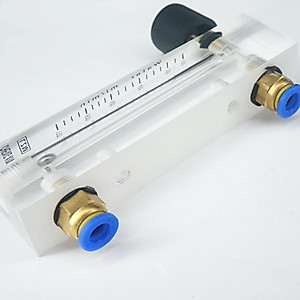 100-1000mL/min LZM-6T Acrylic Panel Water Liquid Flowmeter Rotameter with Control Valve Push in Fit 6mm Tube
