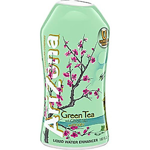 AriZona Zero Calorie Liquid Water Enhancer - Green Tea with Ginseng & Honey (1.62 fl oz Bottle, 12 per Pack)