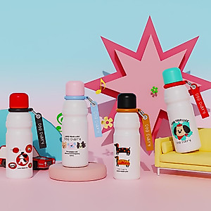 IRNATO Family Size Thermos Mug 316 Stainless Steel With Handle, Leak-proof, Can Be Freely Matched With Family Combinations, Cute Pet Logo, Easy To Carry, Full Of Flowers And Cute Pets12OZ,20OZ,40OZ