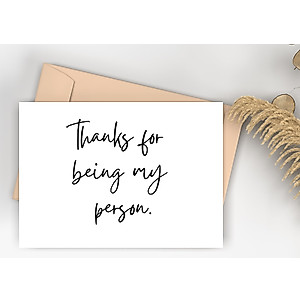 TEEMI-Thanks for Being My Person/just Because card/Thank You Gift for Friend/Card for Best Friend/BFF Card/Best Friend Birthday Card