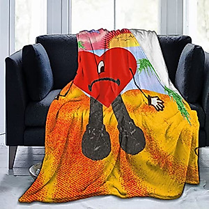 Iosbdnsm Bad Cute Bunny Throw Blanket Living Room Car Bedroom Warm Blankets Air Conditioning Blanket Fans Gifts 60"x50"