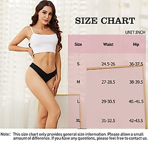 Jaywan Seamless Thongs for Women High Waist Thong Underwear Smooth Panties No Show Stretch Thong 5 Pack S-XL Black