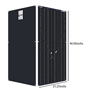 XINPUGUANG 100W 12V Flexible Solar Panel Monocrystalline Charger Lightweight Charging for Camping RV Boat Caravan Cabin Tent Car(100W-1)…