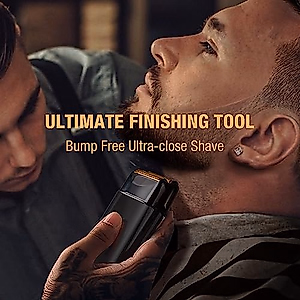 SUPRENT PRO Foil Shaver for Men- Head Shaver for Bald Men- Professional Beard Trimmer with Double Foil Head- Rechargeable Electric Razor for Men- 120Min Runtime- IPX5 Waterproof- Mens Gifts- Black