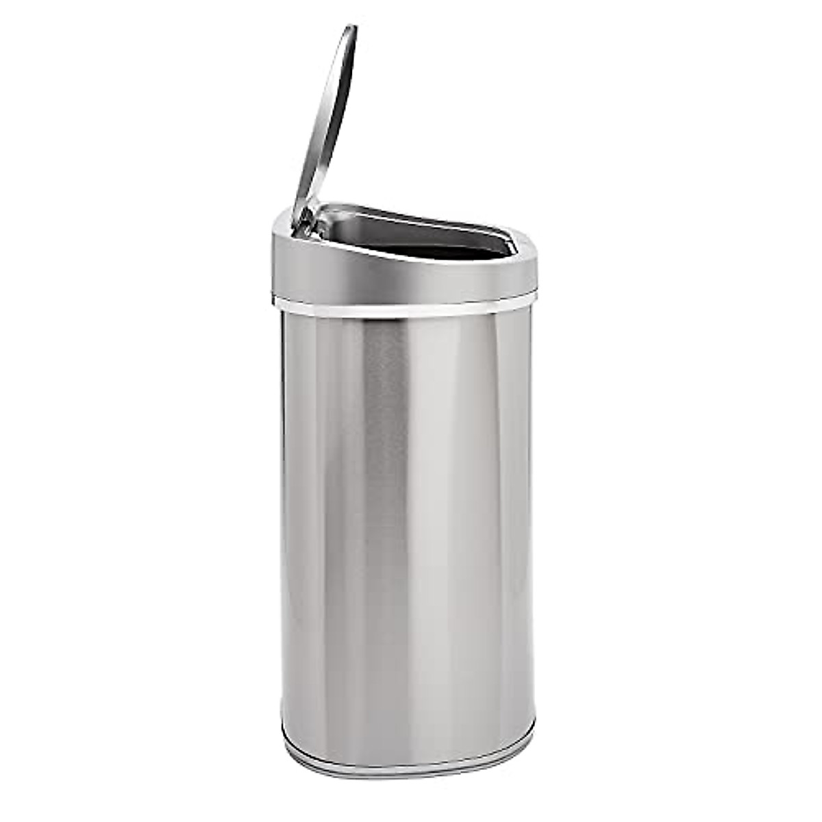 Amazon Basics Automatic Hands-Free Stainless Steel Trash Can - 80-Liter, 2 Compartment Bins
