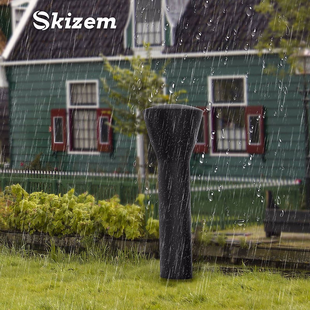 Skizem Outdoor Patio Heater Covers with Zipper,Upgraded 420D Oxford Fabric with PU Coating Material,100% Waterproof Windproof Anti-UV Snow-Poof,36 Months of Use (89'' H x 33" D x 19" B)