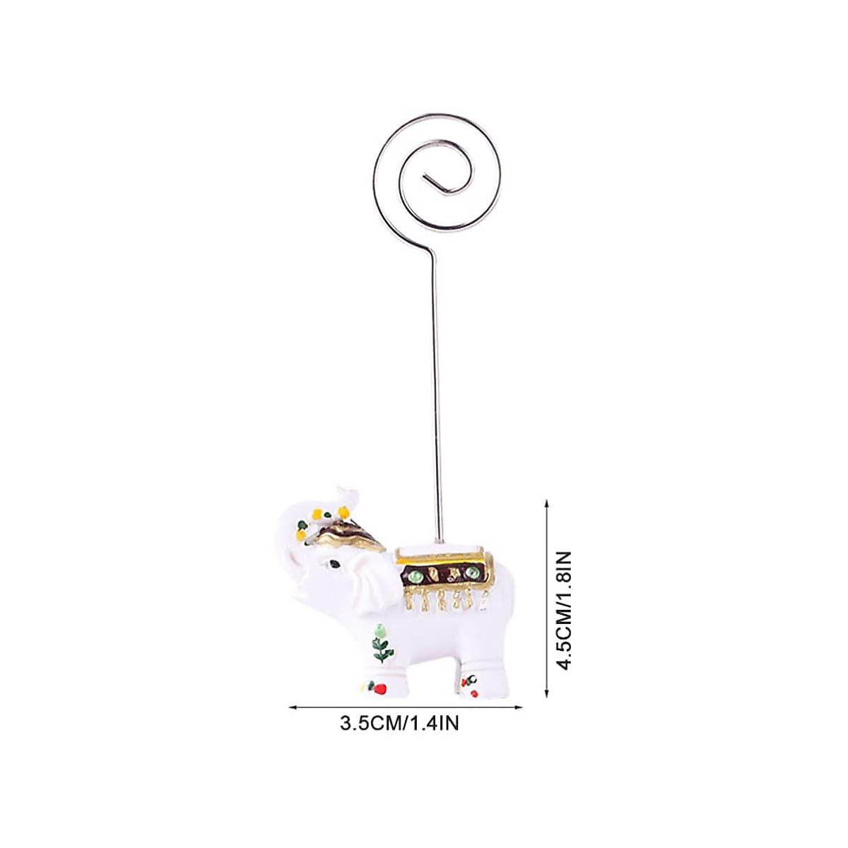 FOMIYES Party Message Clip 2pcs Elephant Card Holder Picture Photoframe Stainless Steel Multi-Function Message Clips