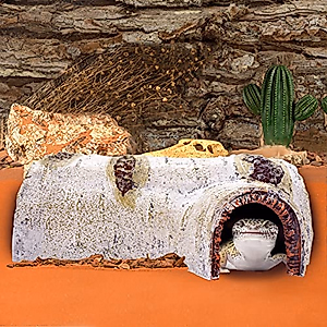 Aufeeky Reptile Hides and Caves, Reptile Hide Birch Tree Bark Trunk, Gecko Hides and Caves for Snake Leopard Gecko Ball Python Bearded Dragon Tortoise Turtle