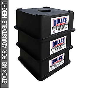 BULLKE (USA Made) Trailer Jack Block Stand Tested up to 18,000 lbs Stabilizing Pads | Strongest Blocks for RV 5th Wheel Camper, Post, Foot, Tongue Jack, or Stabilizer Round