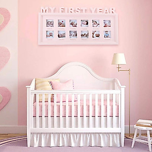 Collage Photo Frame for Baby First Year Keepsake,Baby's Firsts Keepsake Picture Display Photos Frame,Gift for Mom to Be or Expecting Parents for Baby Newborn 1st Birthday Gift Memory