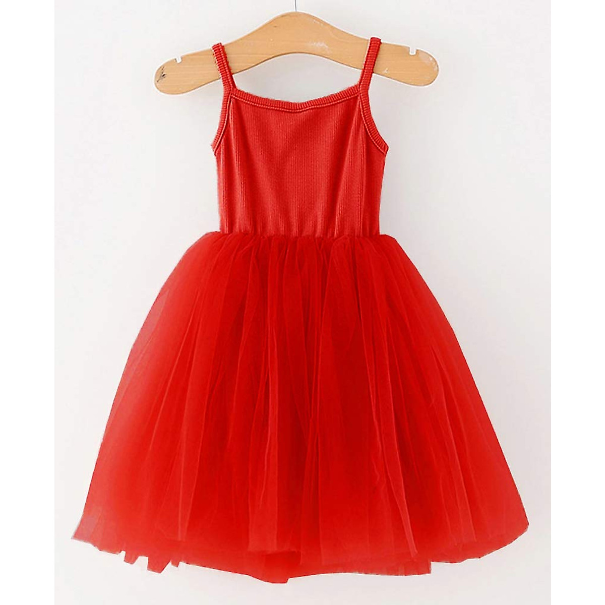 BTGIXSF Baby Girls Tutu Dress Toddler Sleeveless Tulle Dress Princess Infant Party Dresses 1580 Red 4T