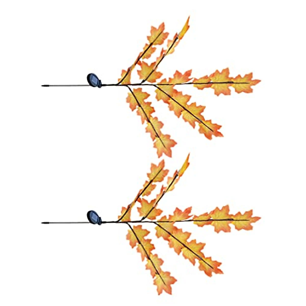 OSALADI Lighted Maple Tree Fall Decor Outdoor 2pcs LED Solar Landscape Light Simulation Maple Leaf Landscape Led Pathway Lights Villa Outdoor Pathway Decor Outdoor Fall Decor