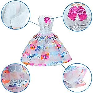 BJDBUS 6 Pcs Ball Mini Gown Dress for 11.5 inch Girl Doll Clothes Playset