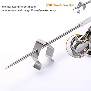 Replacement Thermopro Probe TP20 TP25 TP08S Meat Thermometer Probe Replacement Temperature Probe for Thermopro TP20 TP17 TP16 TP10 TP09 TP08 TP-08S TP-07 TP06S TP04