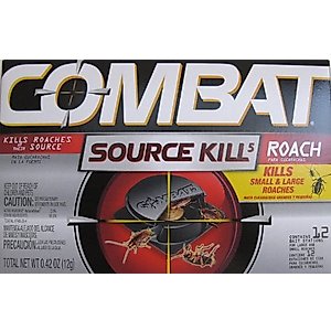 Combat Source Kill 5, Kills Small & Large Roaches at Their Source, Kills Roaches for 3 Months, 12 Bait Stations