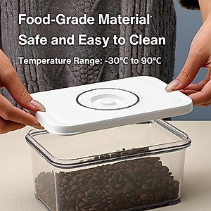 ZKIRON FreshLock Food Storage Containers & Vacuum Sealer Machine Starter Set, 3-piece Container with Sealer - Smart One-Touch Vacuum Preservation, Leak-proof, Anti-Oxidation, 3 Sizes.