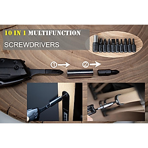 WILDWITNESS FD01 Folding Pocket Knife, Multitool, Pliers, Wire Cutter, Bottle Opener, Screwdriver for Camping, Hunting, Fishing, EDC Knife, Tools for Men