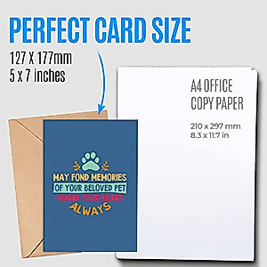 Sympathy card for loss of dog with envelope | Pet sympathy present for dog's passing | May Fond Memories of Your Beloved Pet Warm Your Heart Always