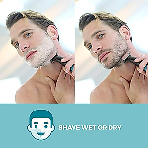 Amazon Brand - Solimo Rechargeable Beard Trimmer with 1 Blade, 3 Combs and Charging Cable