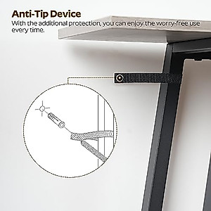 YATINEY 63" Console Table, Narrow Long Entryway Table, Industrial Skinny Sofa Tables, 2-Layer Hallway Table for Entryway, Display Table Behind Couch, Greige and Black CT16BG