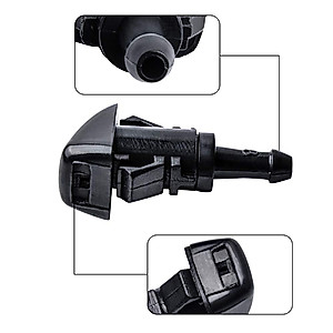 OTUAYAUTO Front Windshield Washer Nozzles - Compatible with Dodge Caliber, Journey | Jeep Grand Cherokee, Compass | Ram 1500 2500 3500 - Replaces OEM #: 4805742AB, Spray Jet Kit (pack of 2)