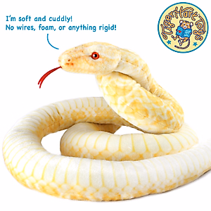 TigerHart Alba The Albino Burmese Python - 100 Inch Long Stuffed Animal Plush Snake