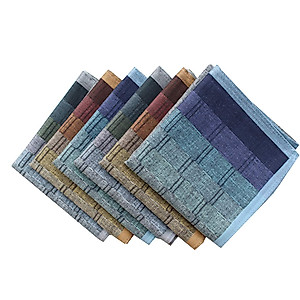 Mens Cotton Handkerchiefs Classic Hankies Assorted 6Pieces
