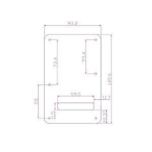 KAISH ST/Strat Style Standard Guitar Back Plate ST Tremolo Trem Cover for USA Strat/Stratocaster Black 3 Ply