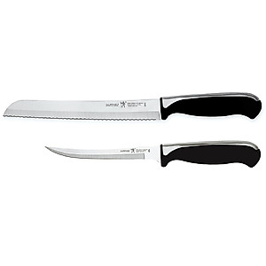 HENCKELS Fine Edge Synergy Bread Knife Set, 2-piece, Black/Stainless Steel