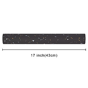 MAYPLUSS Wrapping Paper Roll - 17Inch x 16.5Feet - Luxury Thick Black Gold Foil Flakes Marvelous Satin Texture Matte Gift Wrap Paper for Graduation, Aniversary, Halloween Day, Birthday, Christmas