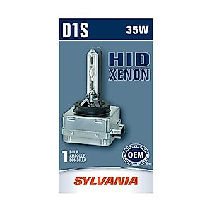 SYLVANIA - D1S Basic HID (High Intensity Discharge) Headlight Bulb - High Performance Bright, White, and Durable Lamp (Contains 1 Bulb)