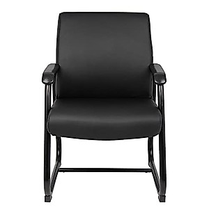 Boss Office Products Heavy Duty Caressoft Guest Chair in Black 350 lbs.