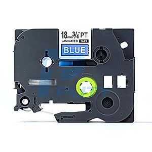 IDIK 1PK White on Blue Standard Laminated Label Tape Compatible for Brother P-Touch TZe-545 TZ545 TZe545(18mm x 8m)
