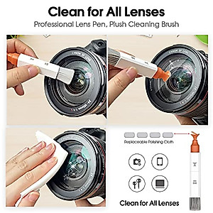 10-in-1 Keyboard Cleaner, Laptop Cleaning Kit Lens Pen for DSLR Cameras, 3 in 1 Earbud Cleaner Pen, Computer Cleaning Kit, Polish Cleaning Cloth Brush for Screen/Electronic/MacBook/Phone/iPad/PC/