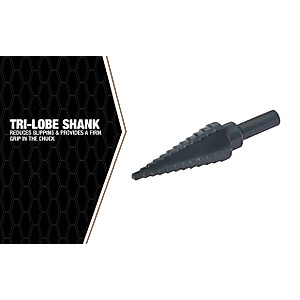 Southwire STEP BIT, DBL STRT FLUTE 3/16" TO 7/8"