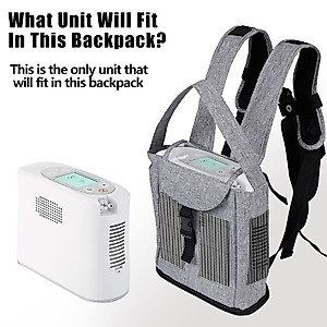 Yxmeiguo Lightweight Portable Oxygen Concentrator Backpack for G3 Unit, Breathable & Comfortable POC Carrying Bag with Mesh Panels, Water Resistant Oxygen Backpack (GRAY)