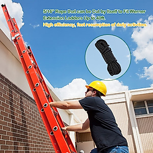 AC30-2 Extension Ladder Replacement Rope 40FT for Werner Fits All Aluminum & Fiberglass Extension Ladders Parts #6316509 (1 Pack)