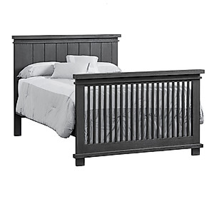 Soho Baby Hampton Crib to Full-Size Bed Conversion Kit, Wire Brush Canyon Gray, GreenGuard Gold Certified