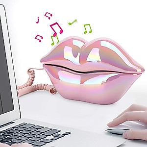 Corded Sexy Lip Telephone, Real Work Mouth Landline Phones, Wired Lip Phone for Decoration/Home/Office/Art Decor